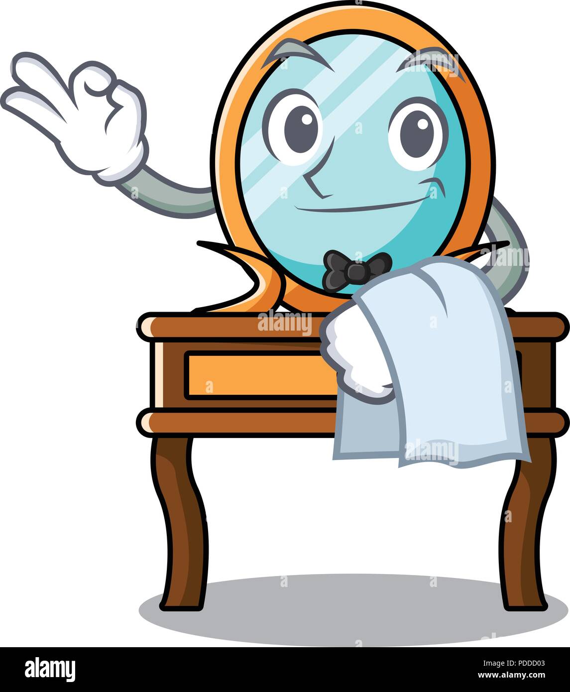 Waiter dressing table mascot cartoon Stock Vector Image & Art - Alamy