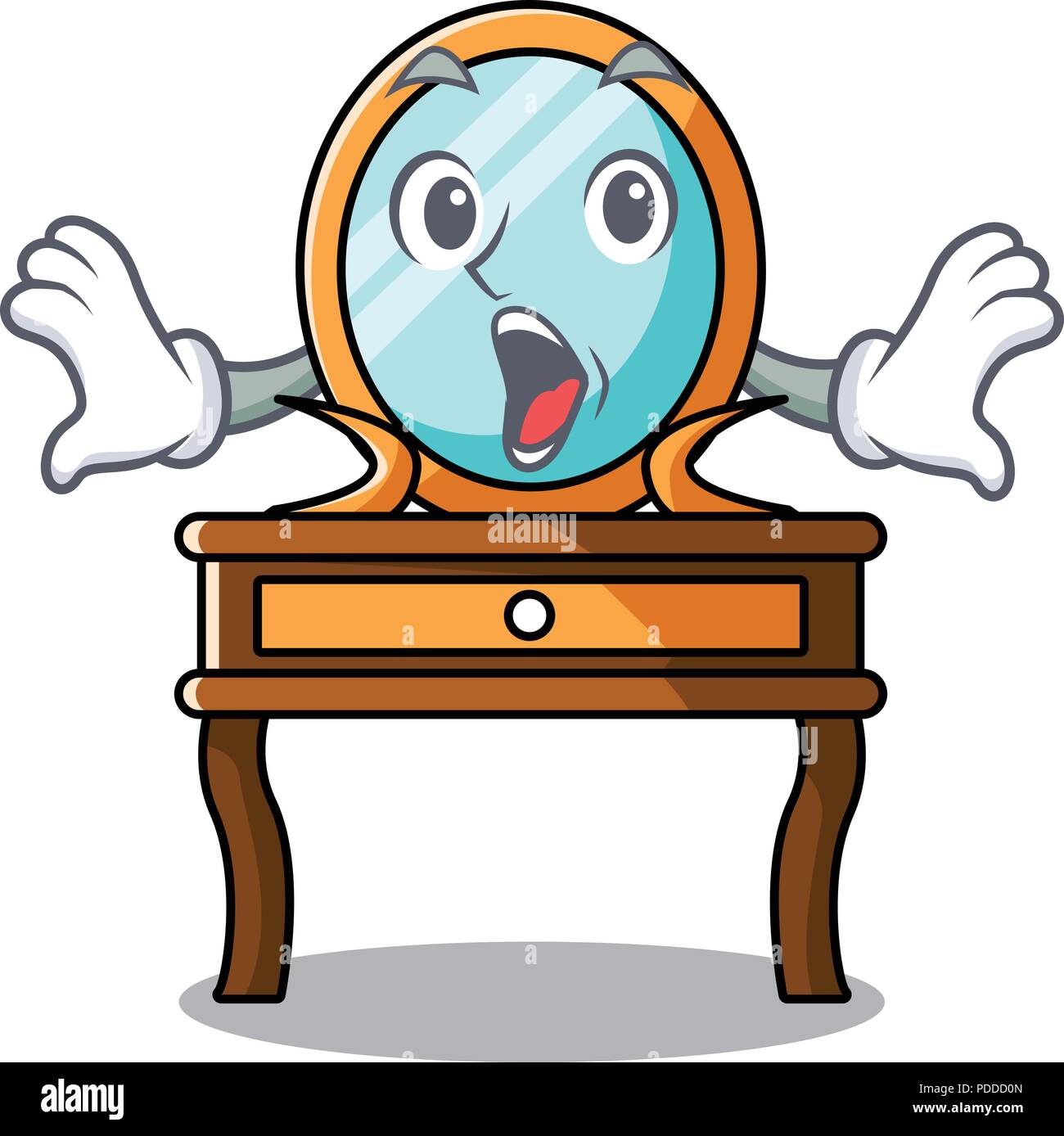 Surprised dressing table mascot cartoon Stock Vector Image & Art - Alamy