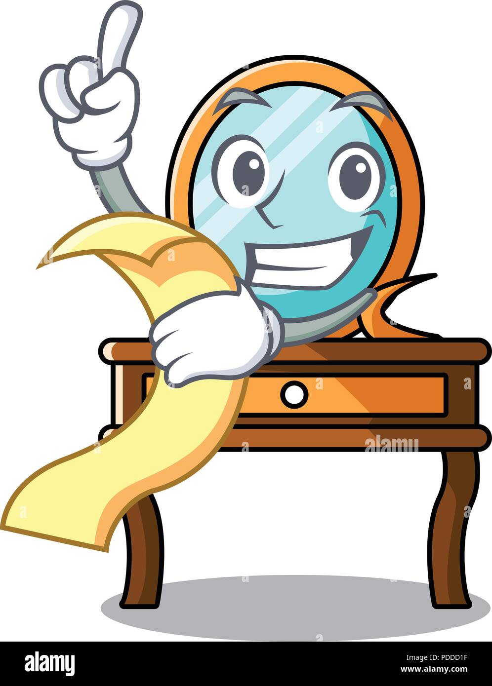 With menu dressing table mascot cartoon Stock Vector Image & Art - Alamy