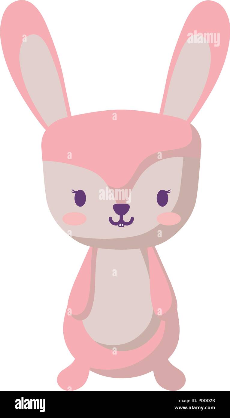 cute rabbit icon over white background, vector illustration Stock ...