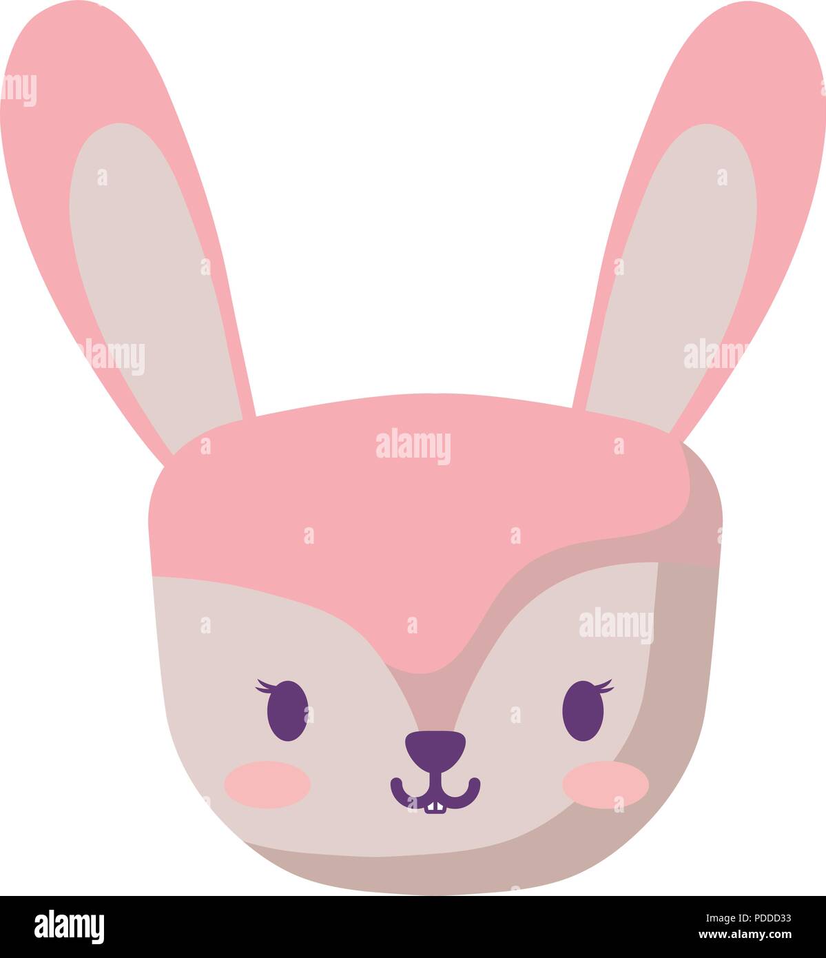 cute rabbit icon over white background, vector illustration Stock ...