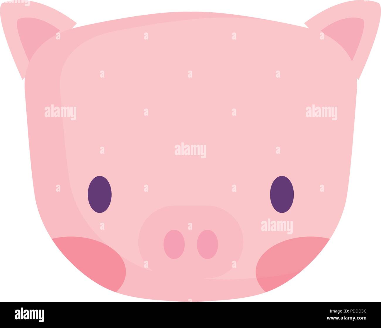 cute pig icon over white background, vector illustration Stock Vector ...