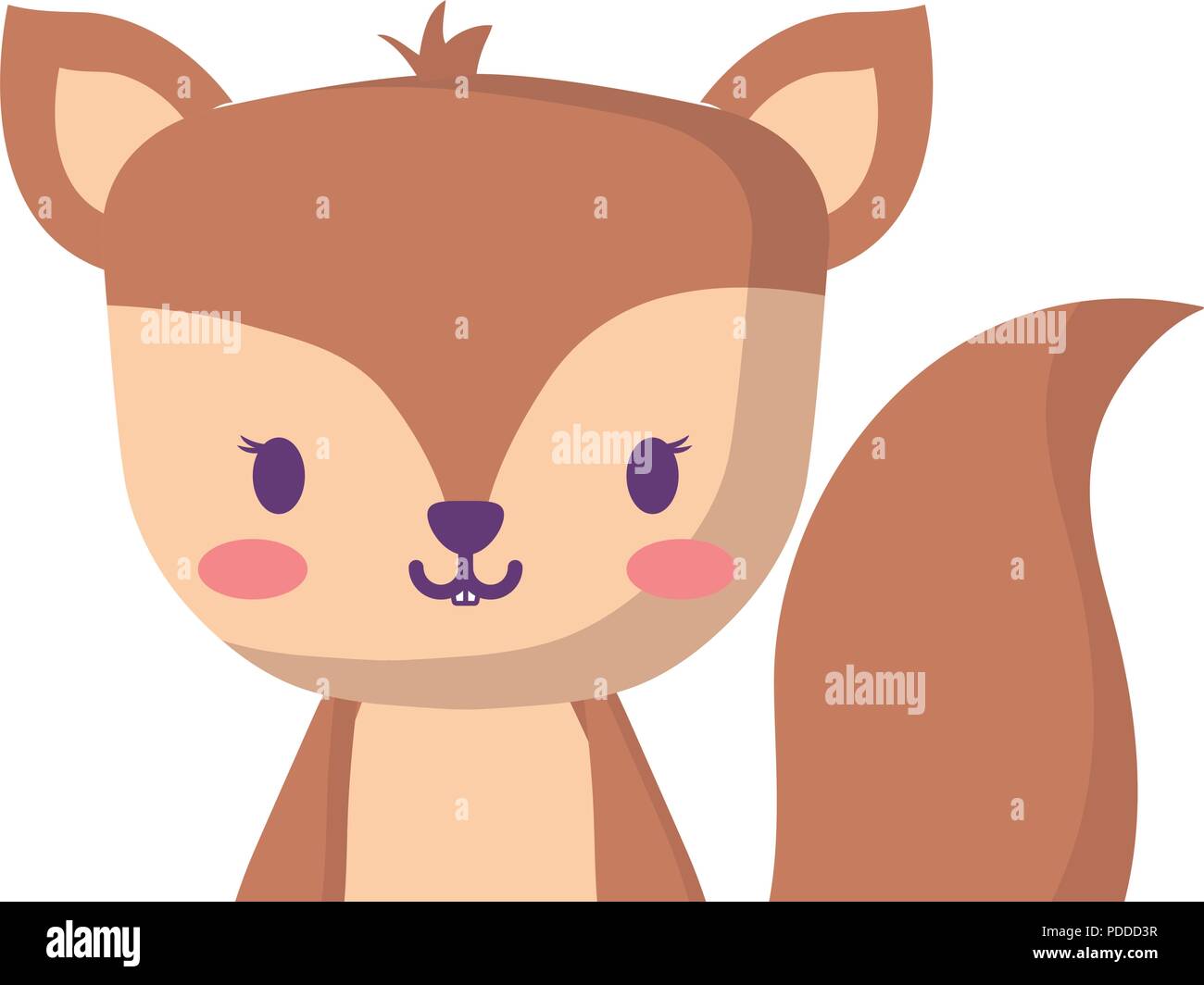 cute squirrel icon over white background, vector illustration Stock ...