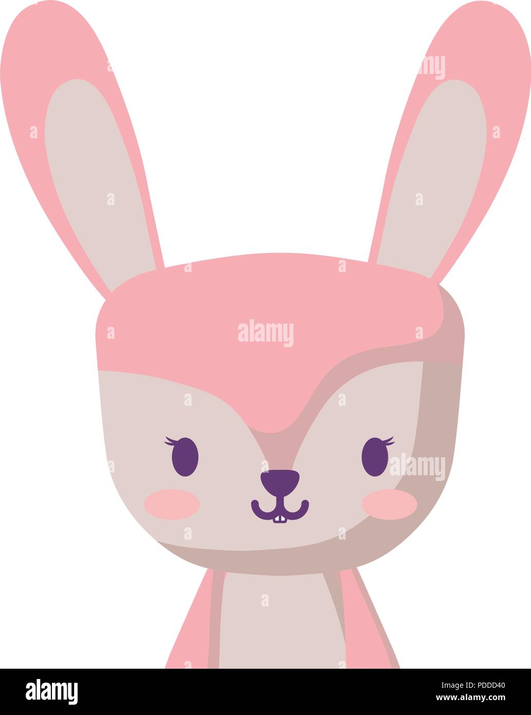 cute rabbit icon over white background, vector illustration Stock ...