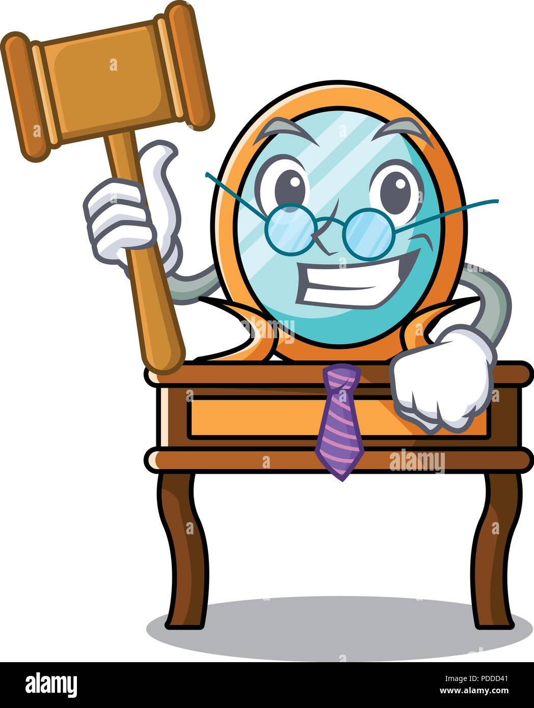 Judge dressing table mascot cartoon Stock Vector Image & Art - Alamy