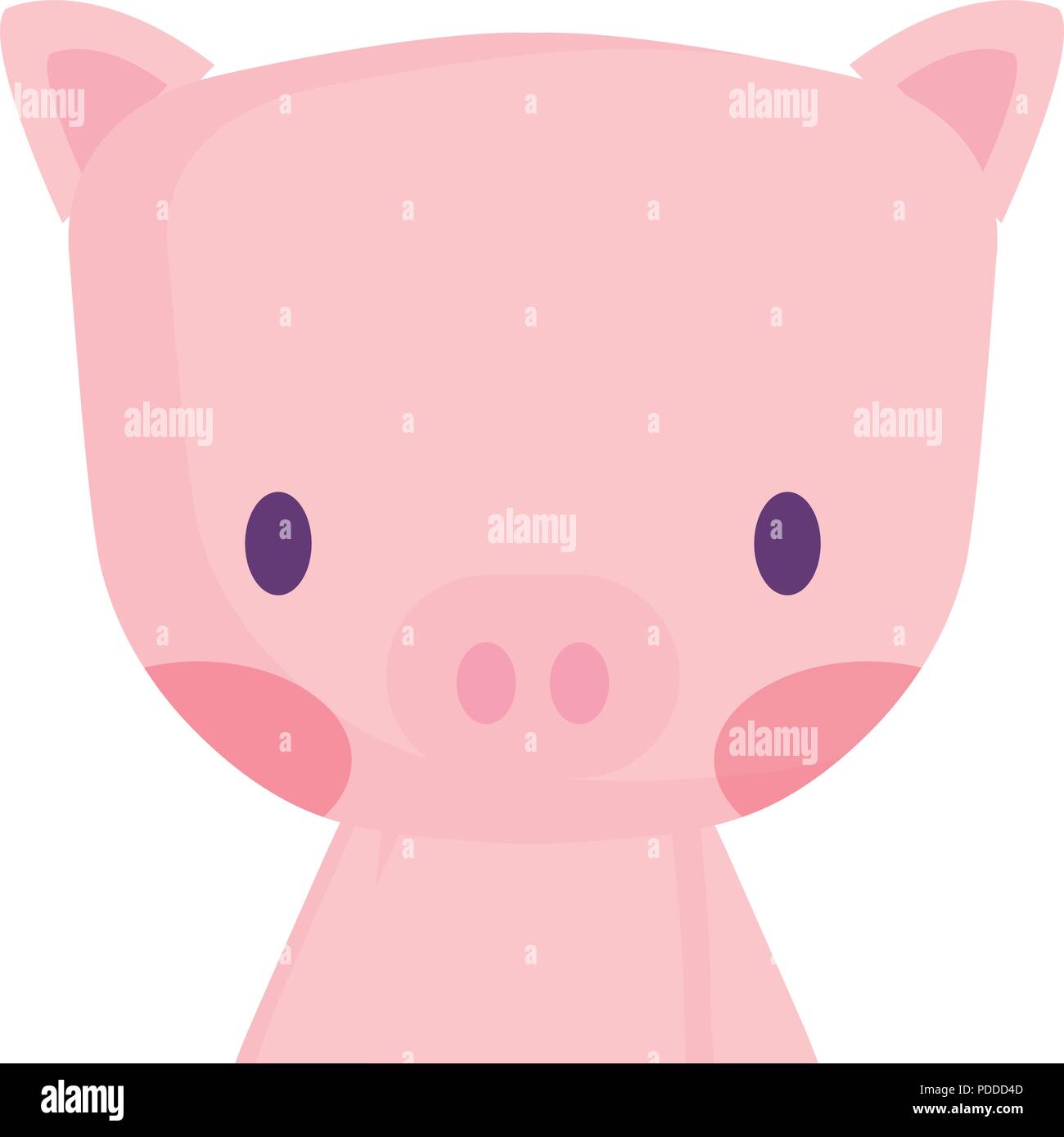 cute pig icon over white background, vector illustration Stock Vector ...