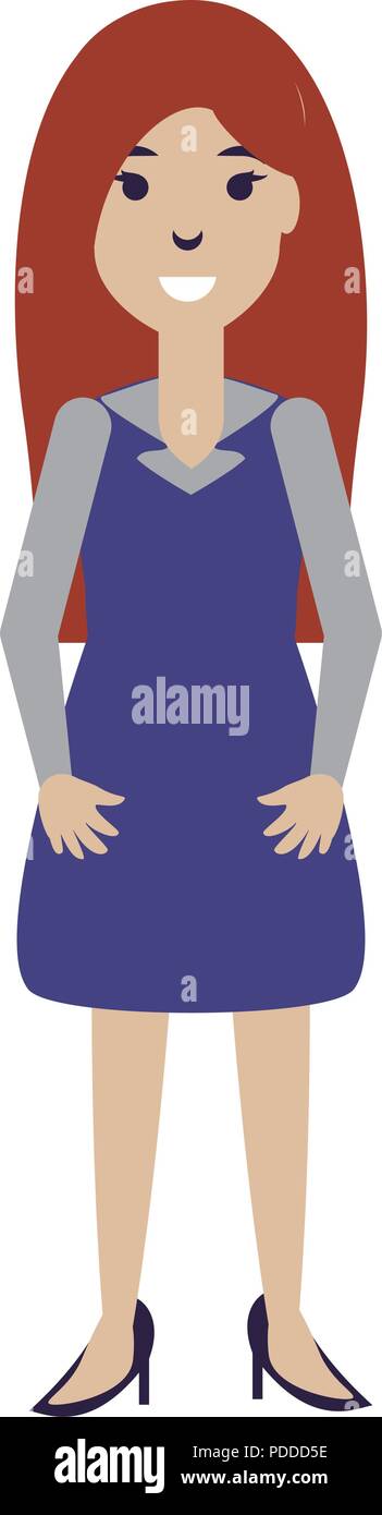 cartoon designer woman icon over white background, vector illustration ...