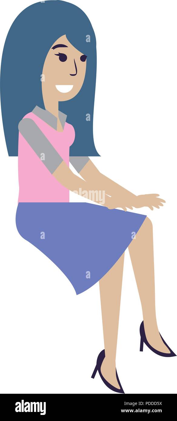 cartoon designer woman icon over white background, vector illustration ...