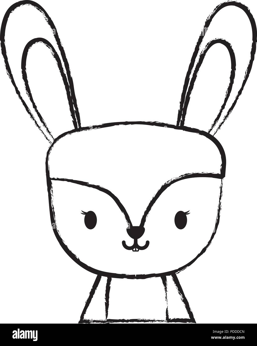 cute rabbit icon over white background, vector illustration Stock ...