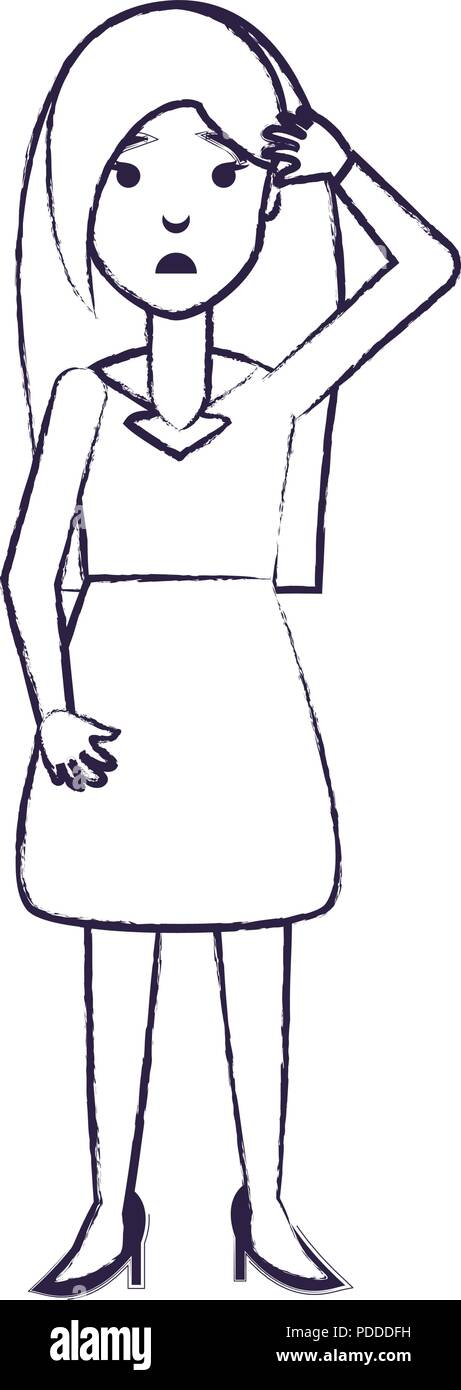 cartoon designer woman icon over white background, vector illustration ...