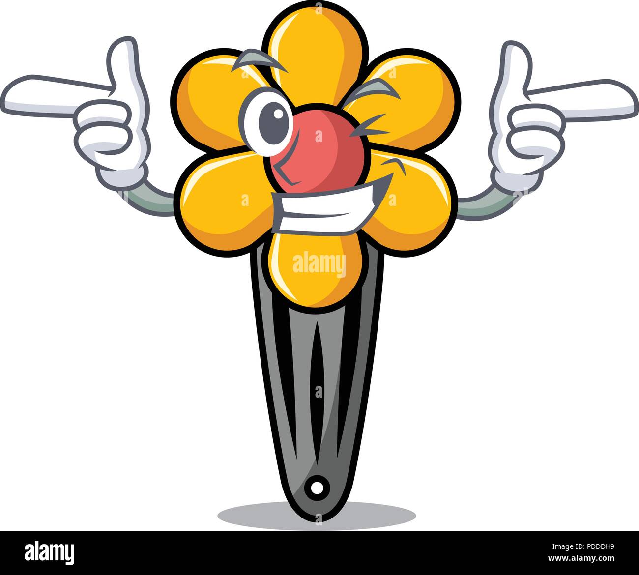 Wink hair clip character cartoon Stock Vector Image & Art - Alamy