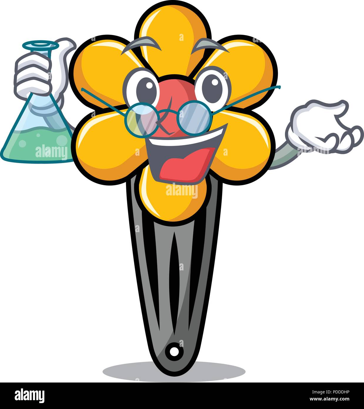 Professor hair clip character cartoon Stock Vector Image & Art - Alamy