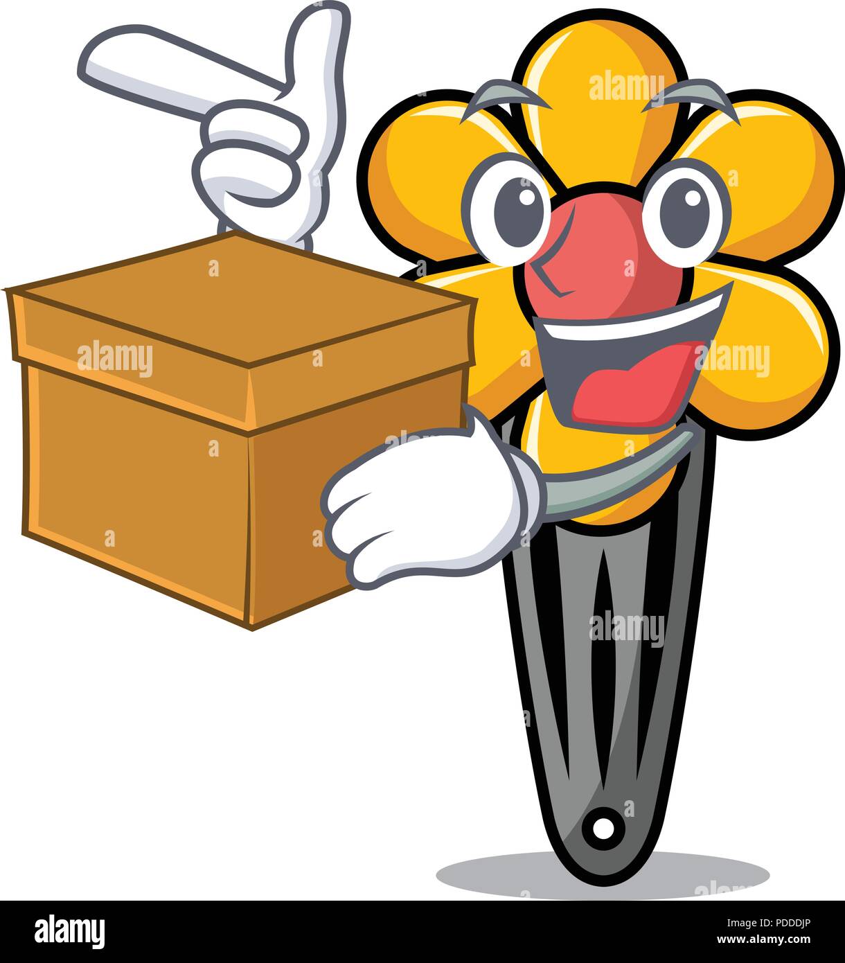 With box hair clip character cartoon Stock Vector Image & Art - Alamy