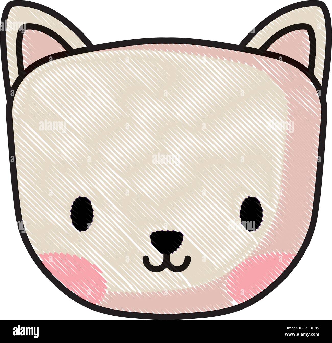 cute cat icon over white background, vector illustration Stock Vector ...