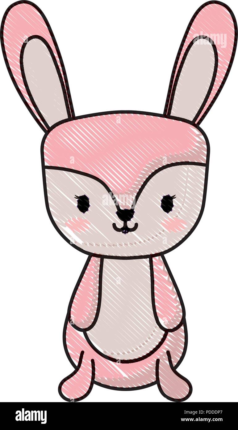 cute rabbit icon over white background, vector illustration Stock ...