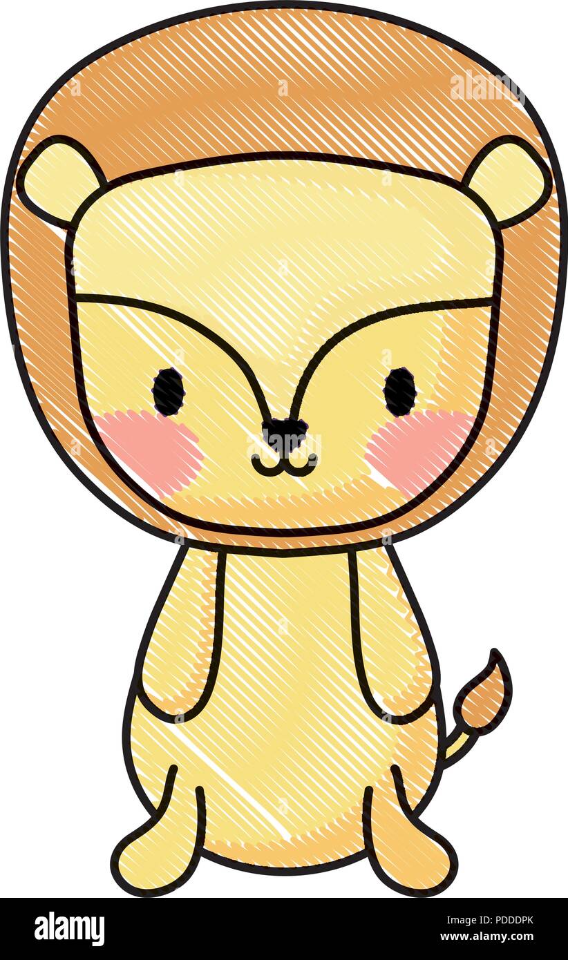 cute lion icon over white background, vector illustration Stock Vector ...