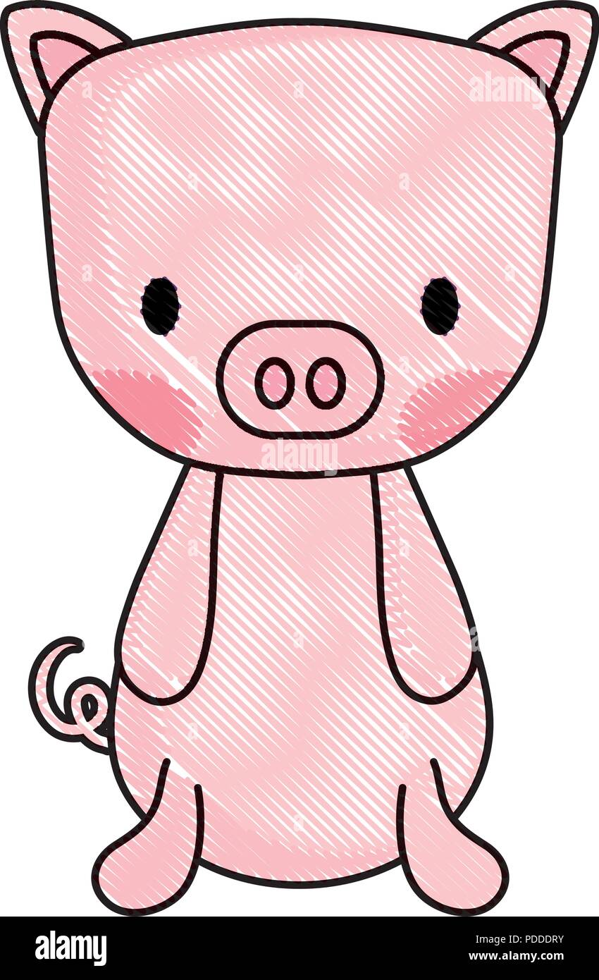 cute pig icon over white background, vector illustration Stock Vector ...