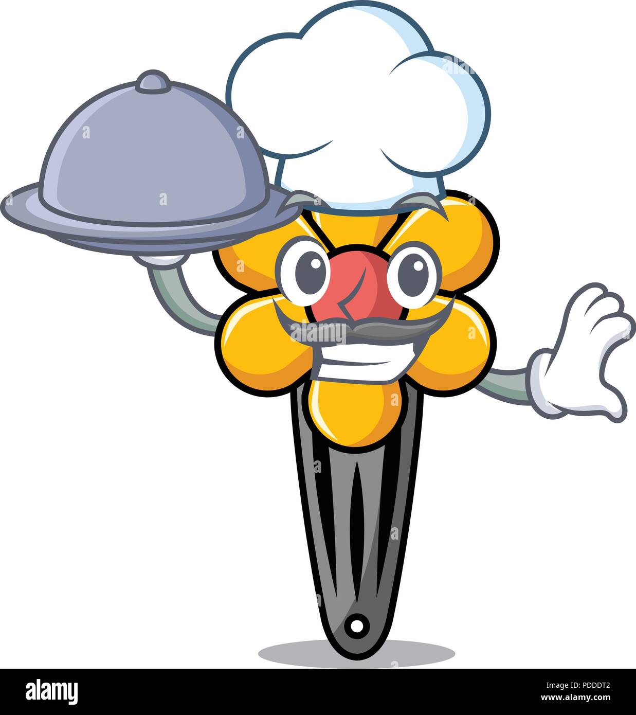 Chef with food hair clip mascot cartoon Stock Vector Image & Art - Alamy