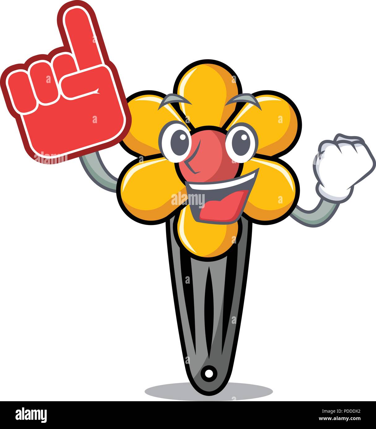 Foam finger hair clip mascot cartoon Stock Vector Image & Art - Alamy