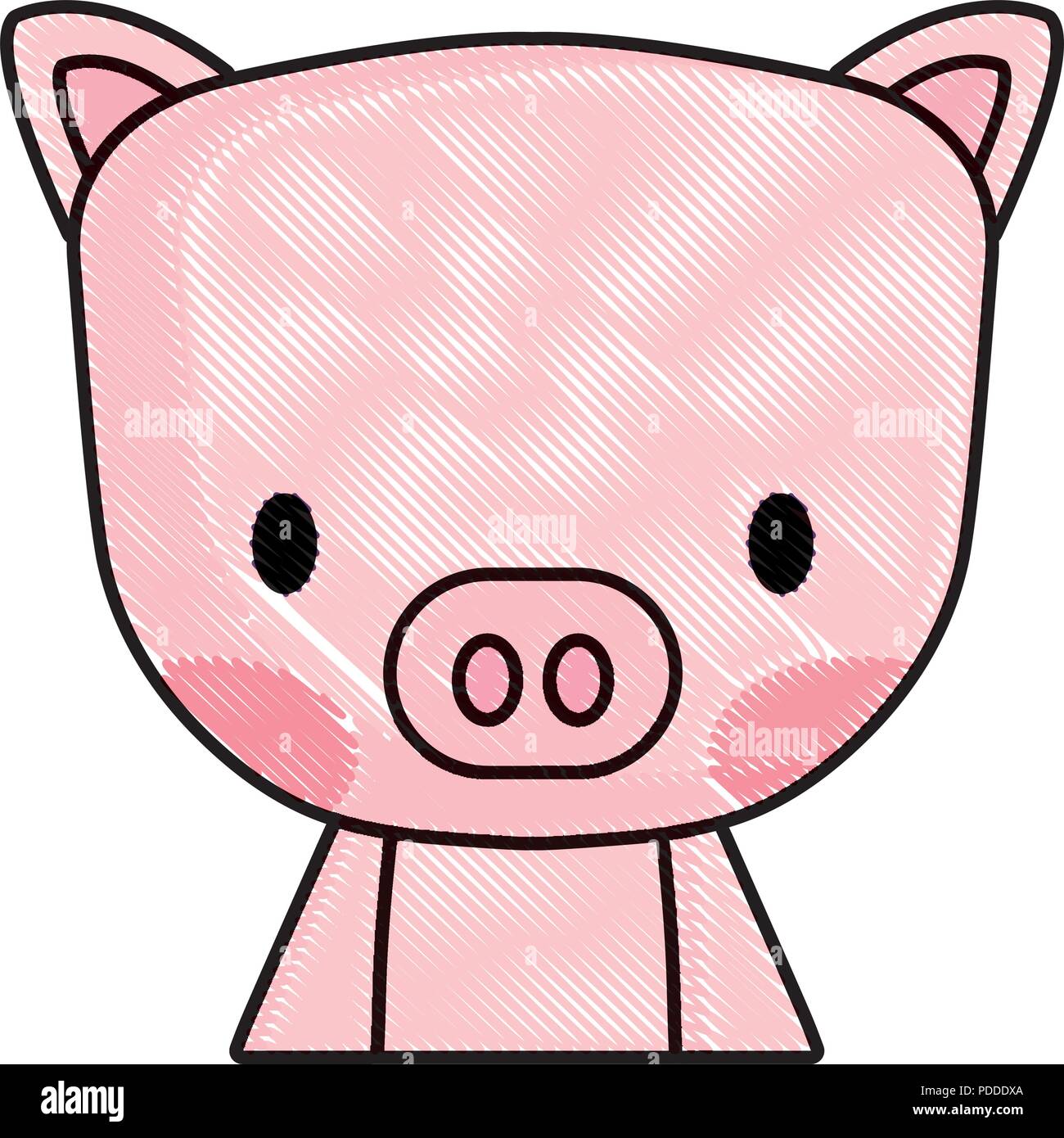 cute pig icon over white background, vector illustration Stock Vector ...