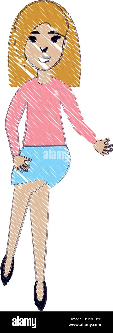 cartoon designer woman icon over white background, vector illustration ...