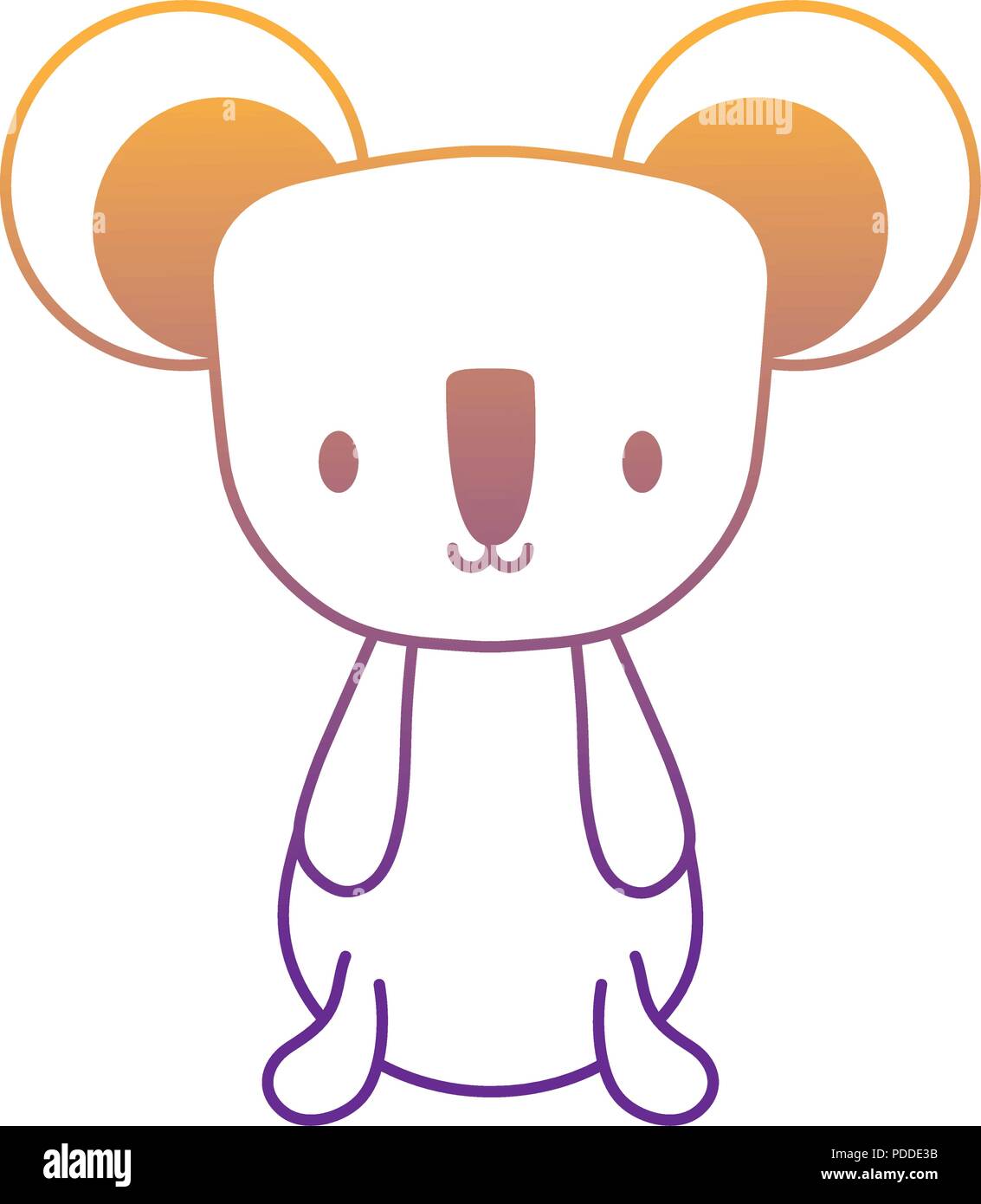 cute koala icon over white background, vector illustration Stock Vector ...