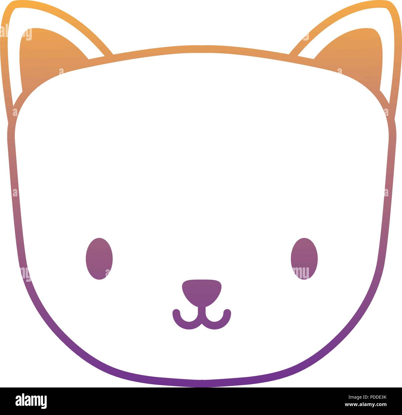 cute cat icon over white background, vector illustration Stock Vector ...