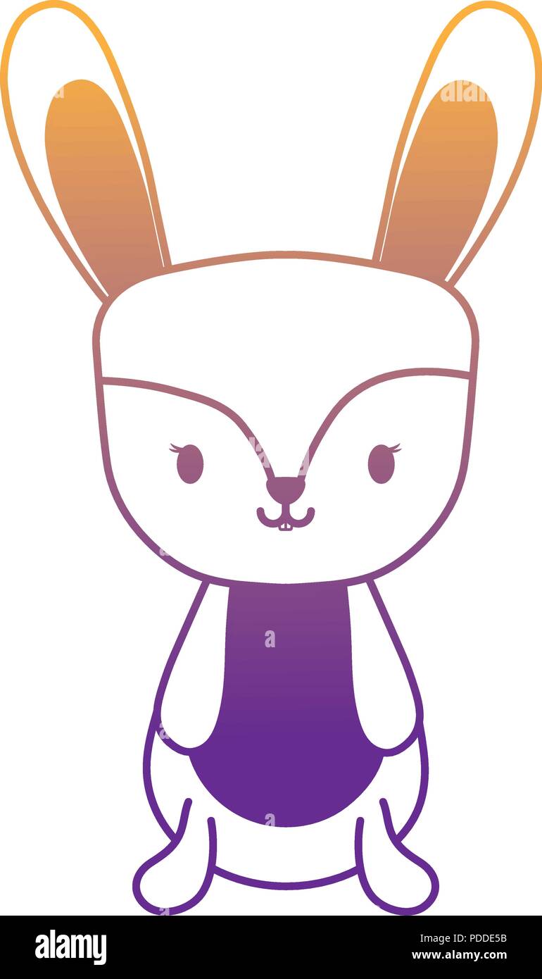 cute rabbit icon over white background, vector illustration Stock ...