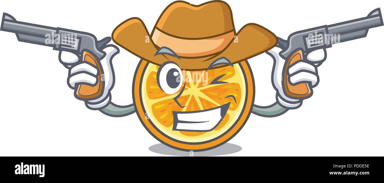 Cowboy orange character cartoon style Stock Vector Image & Art - Alamy