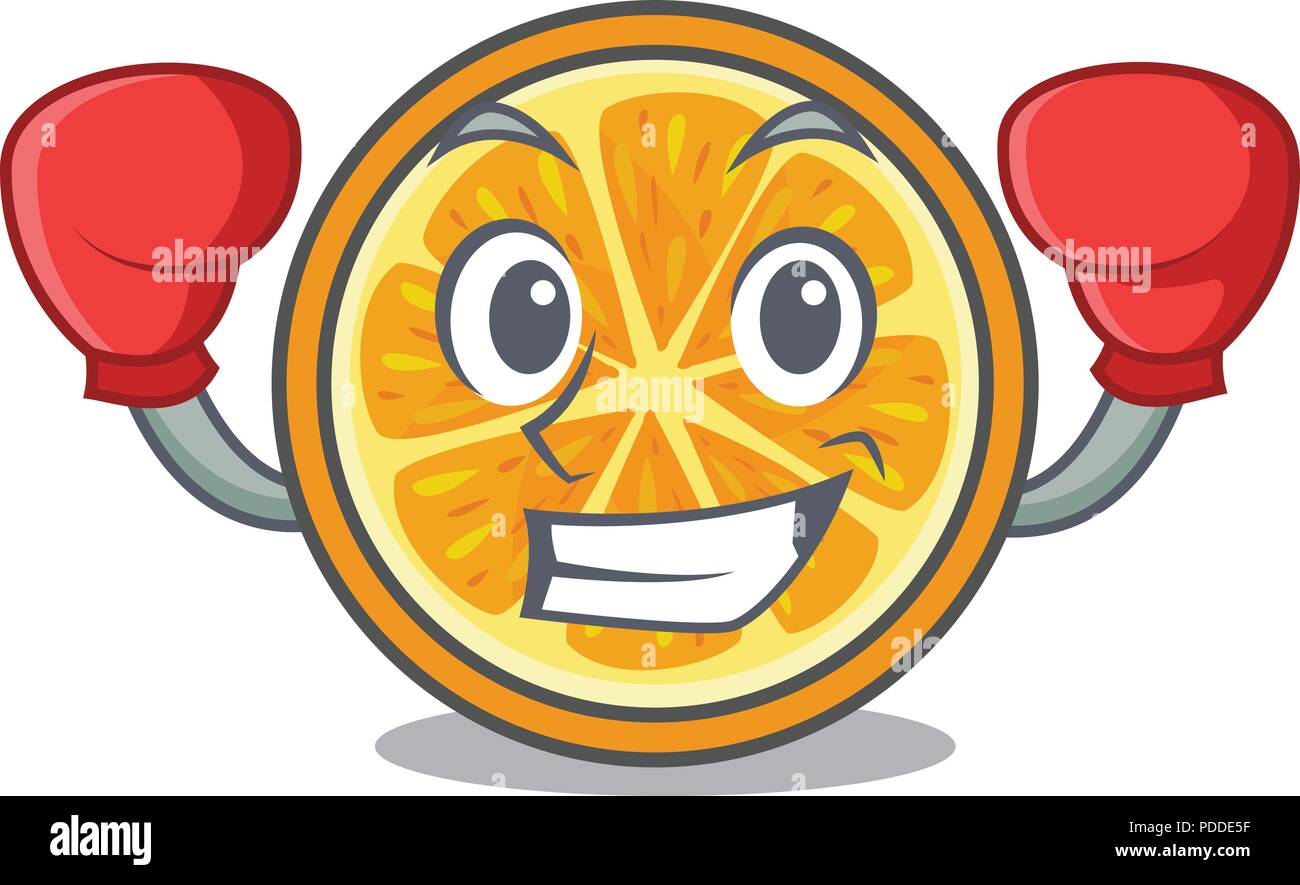 Boxing orange character cartoon style Stock Vector Image & Art - Alamy