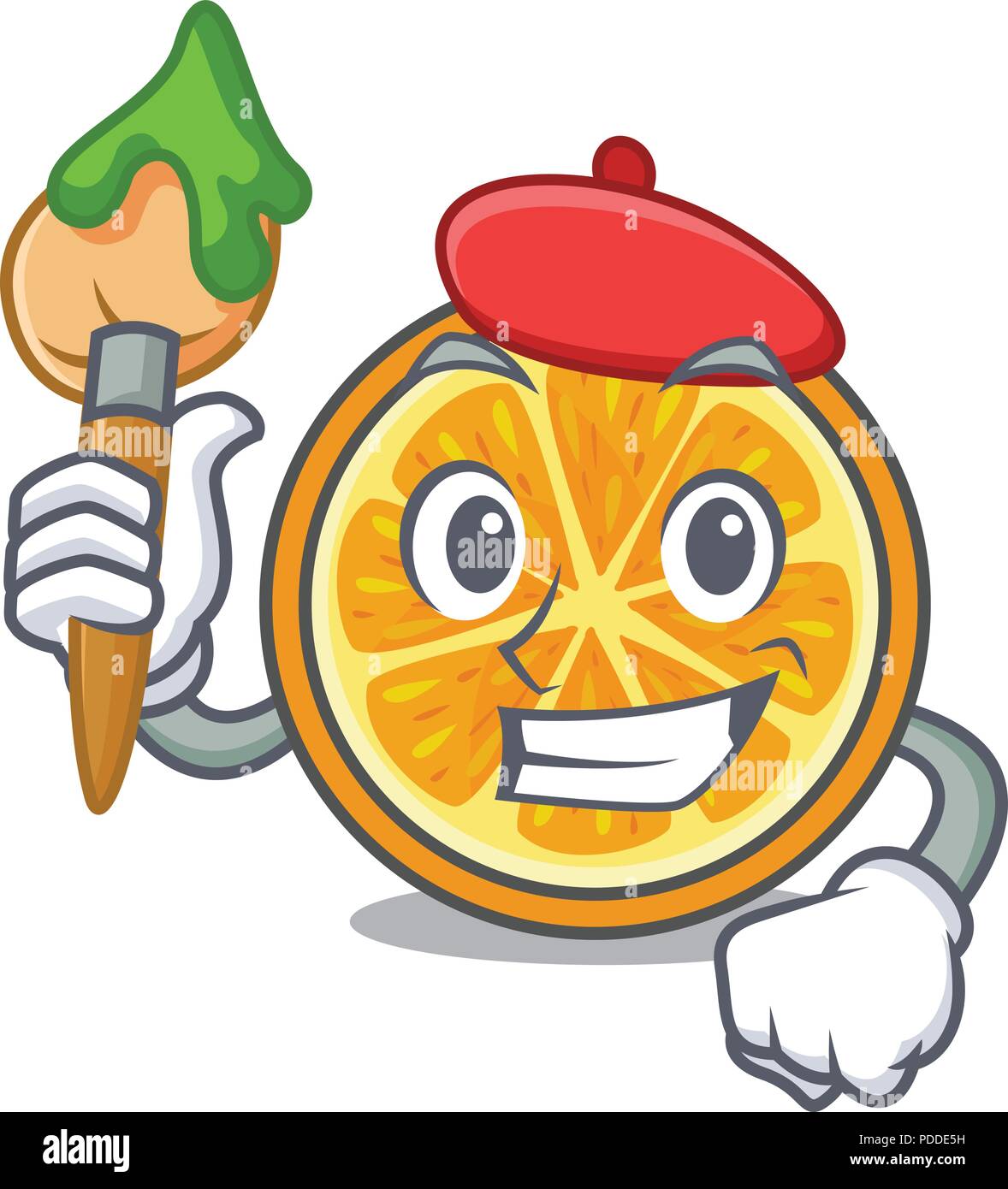 Artist orange character cartoon style Stock Vector Image & Art - Alamy