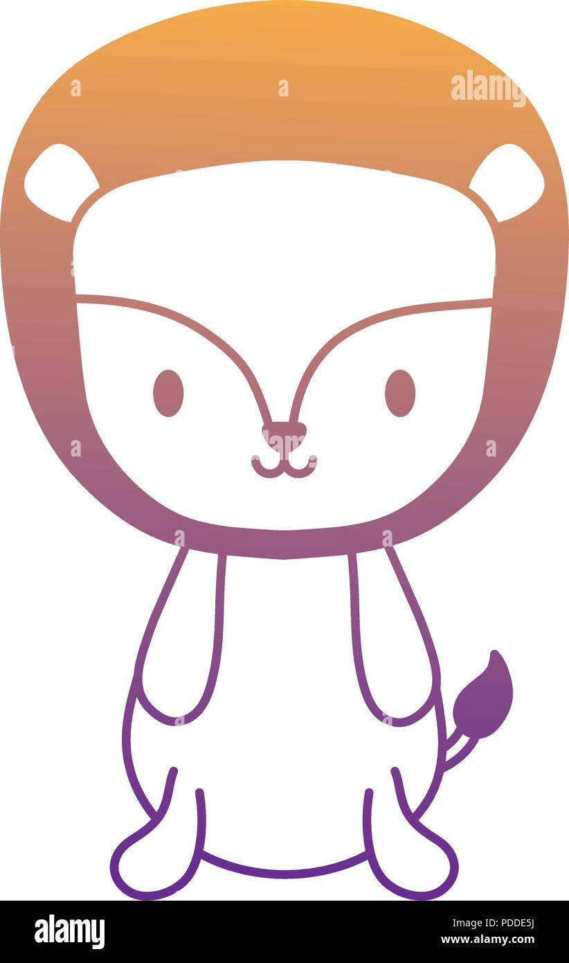 cute lion icon over white background, vector illustration Stock Vector ...