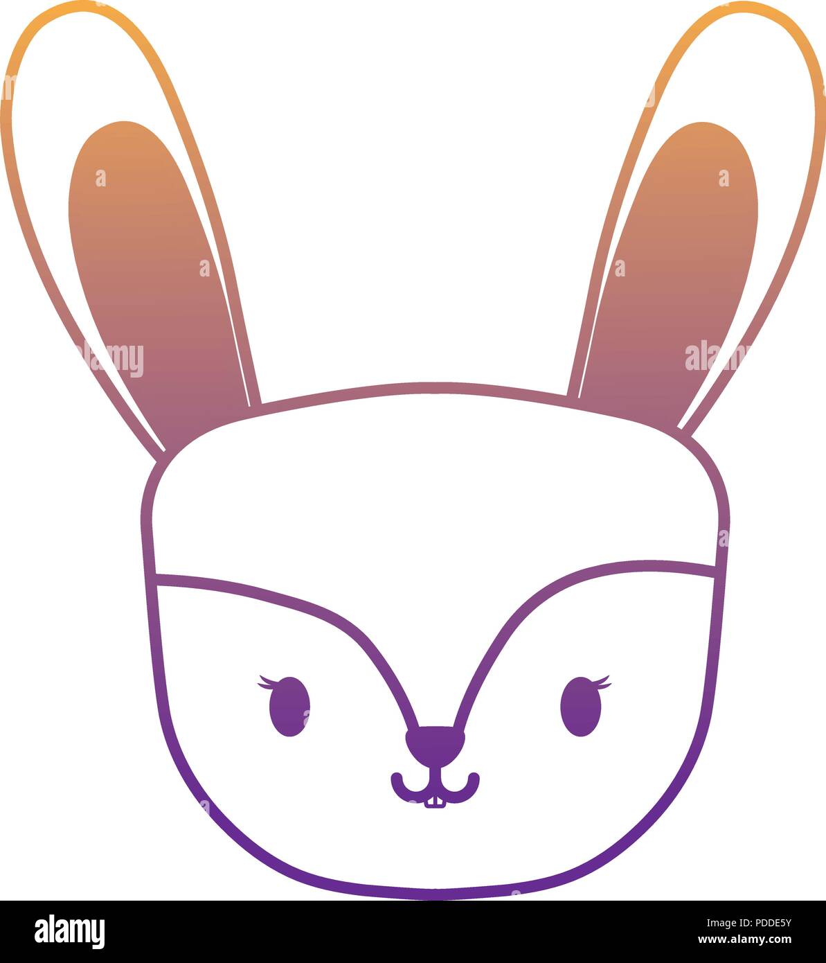 cute rabbit icon over white background, vector illustration Stock ...