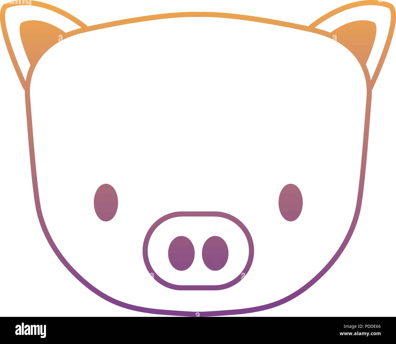cute pig icon over white background, vector illustration Stock Vector ...