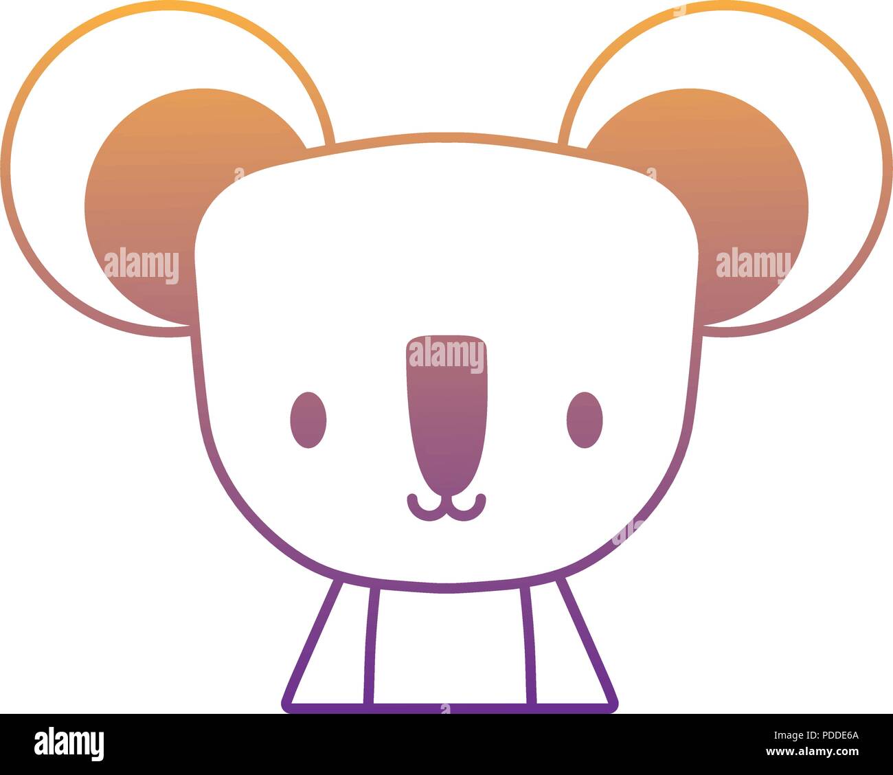 cute koala icon over white background, vector illustration Stock Vector ...