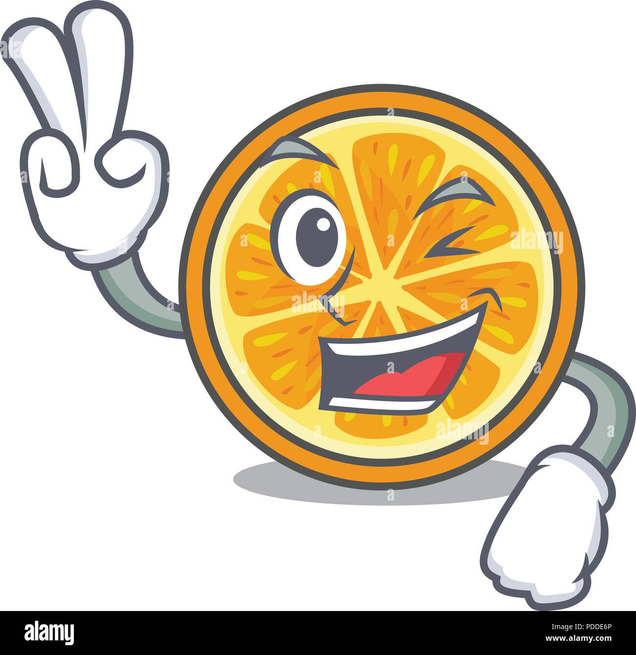 Two finger orange character cartoon style Stock Vector Image & Art - Alamy