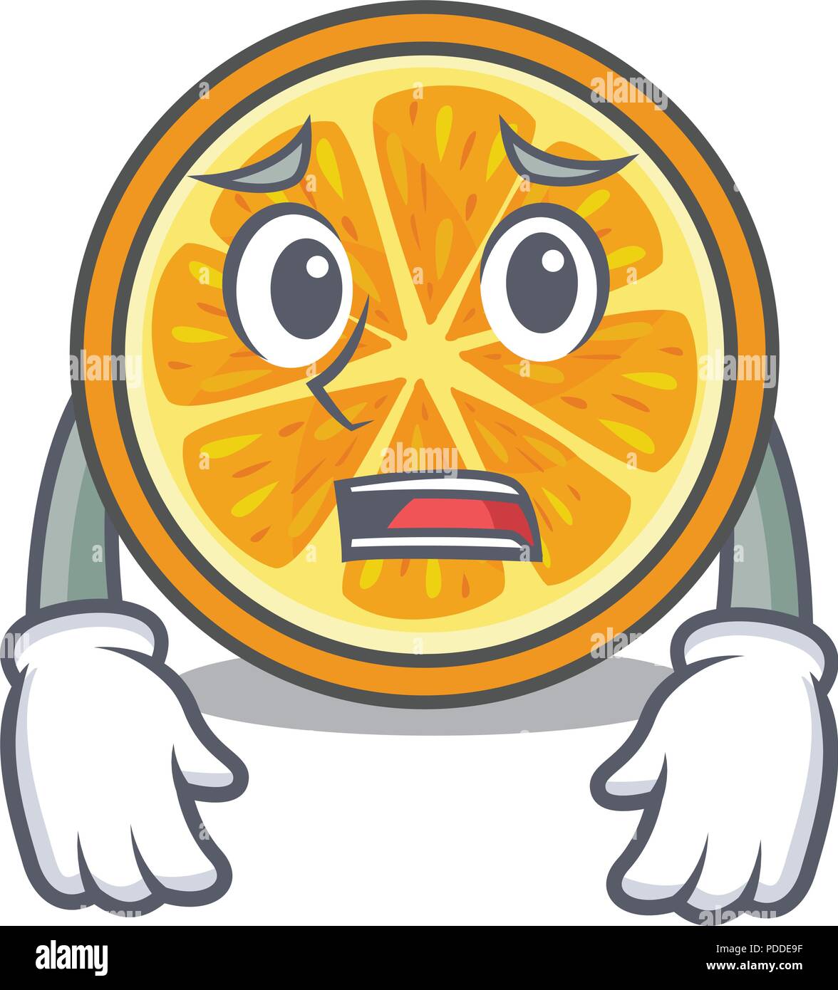 Afraid orange mascot cartoon style Stock Vector Image & Art - Alamy