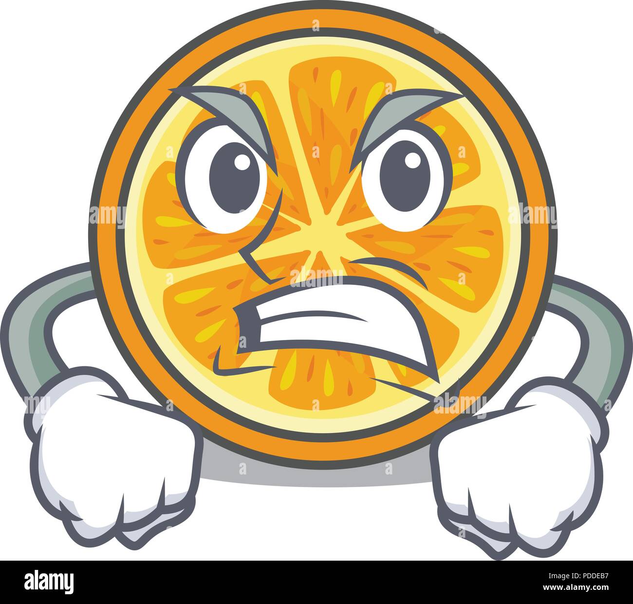 Angry orange mascot cartoon style Stock Vector Image & Art - Alamy