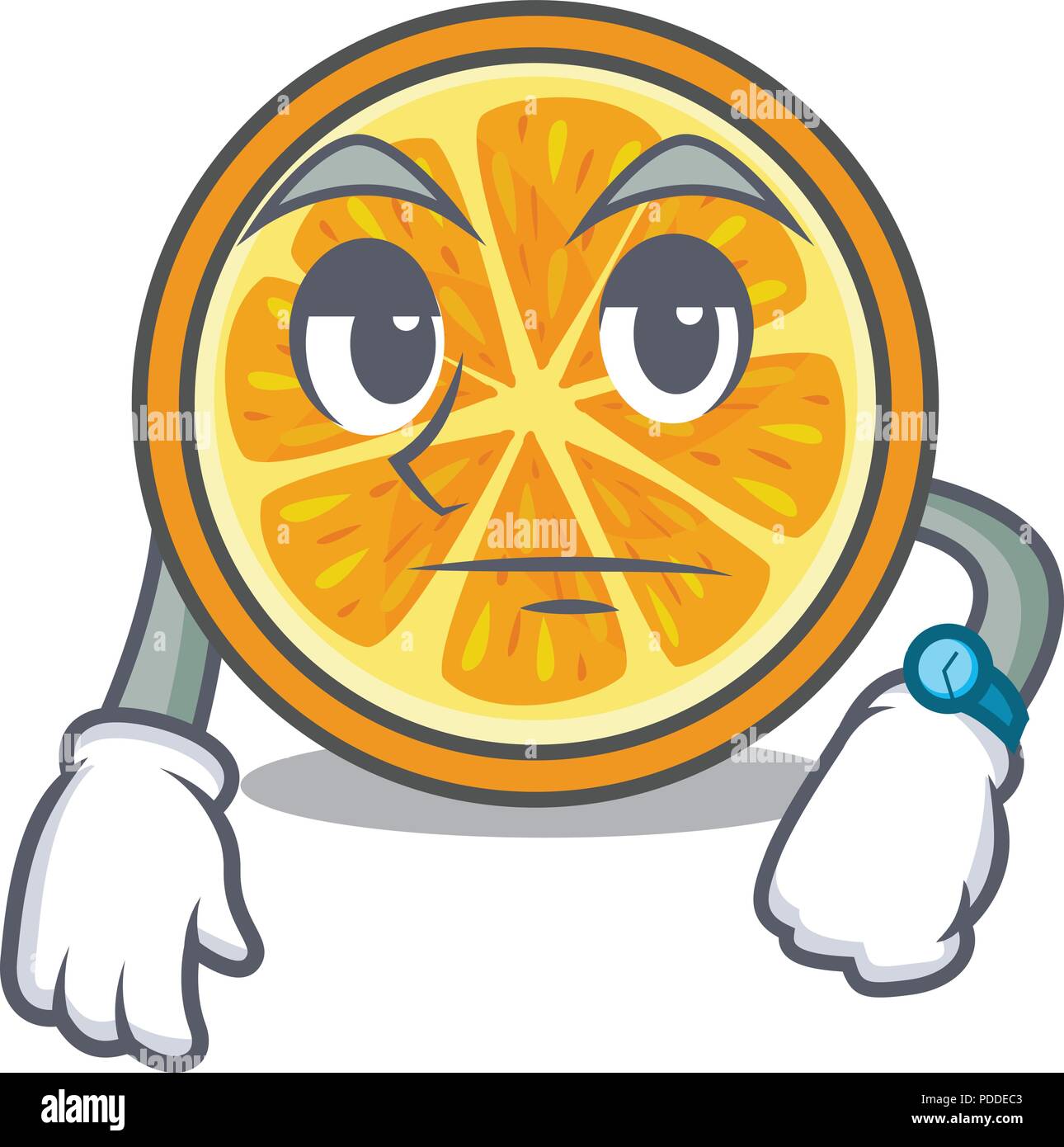 Waiting orange mascot cartoon style Stock Vector Image & Art - Alamy