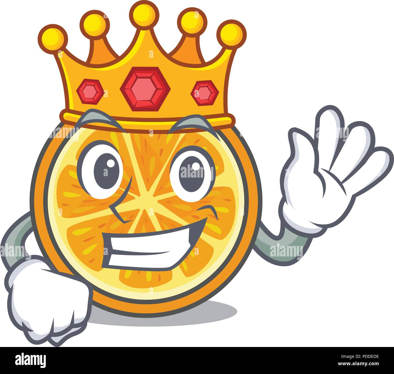 King orange mascot cartoon style Stock Vector Image & Art - Alamy