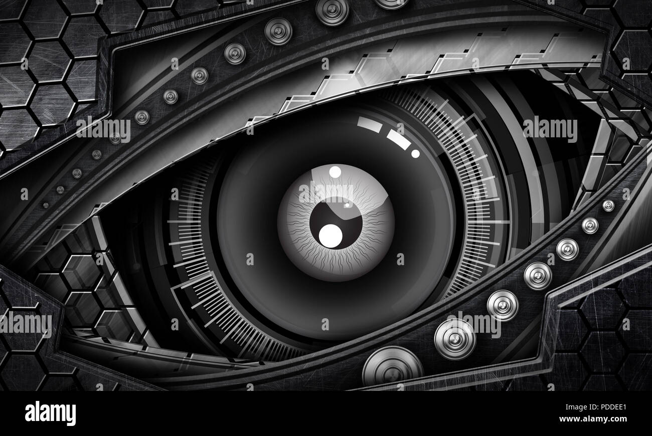 abstract robot eye background Stock Photo - Alamy