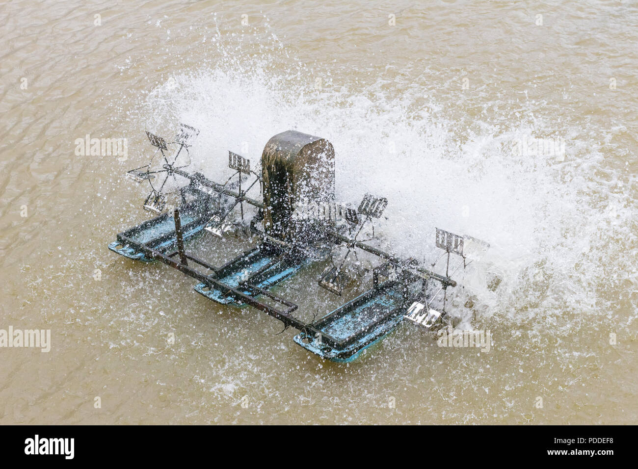 Water turbines(hydraulic turbine) on fish ponds Stock Photo - Alamy