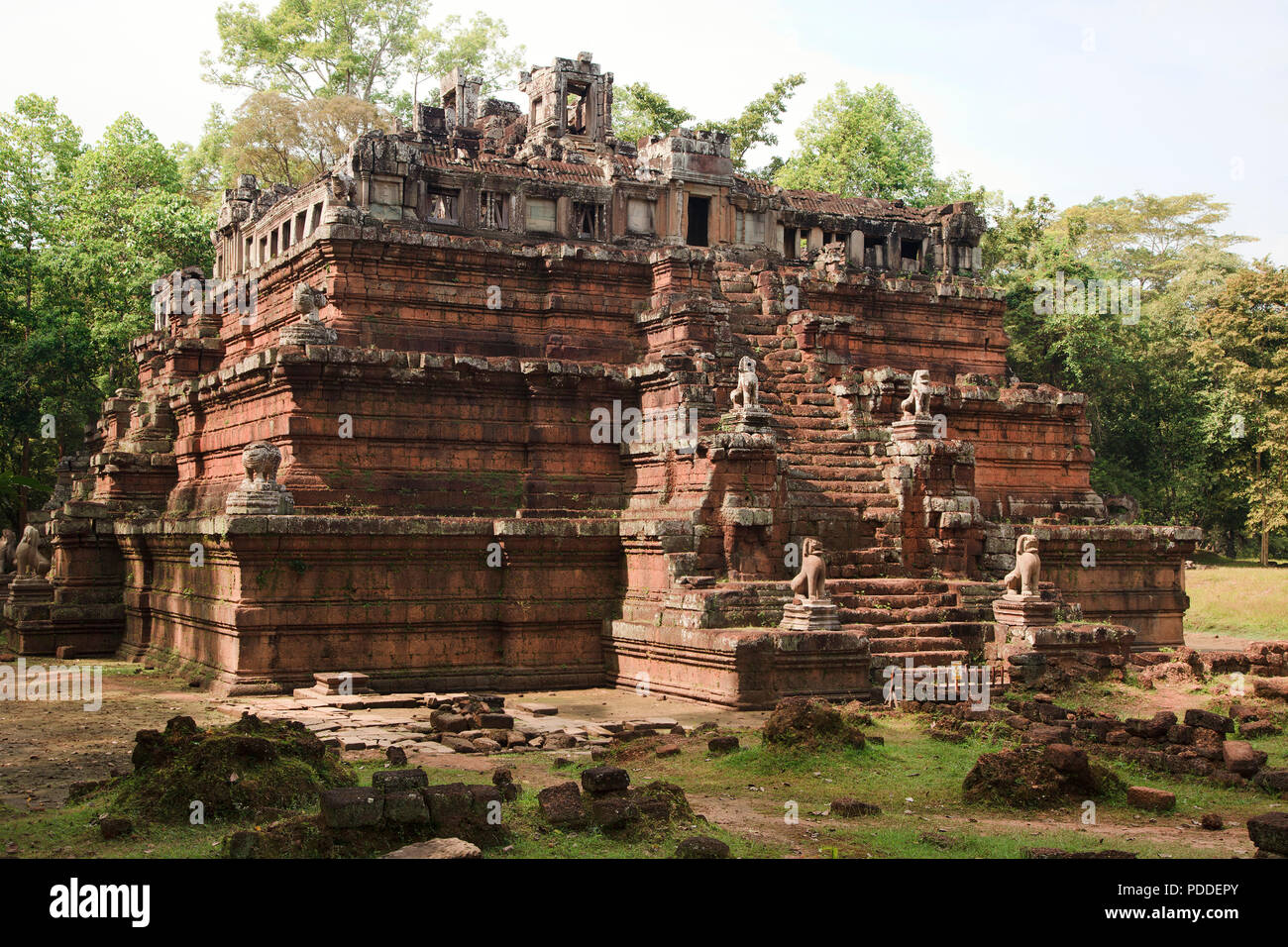 View of the ancient temple-pyramid Pimeanakas in the temple complex ...