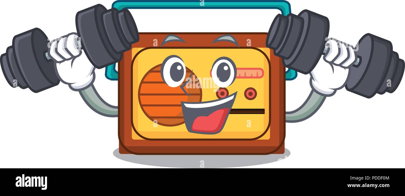 Fitness radio character cartoon style Stock Vector Image & Art - Alamy