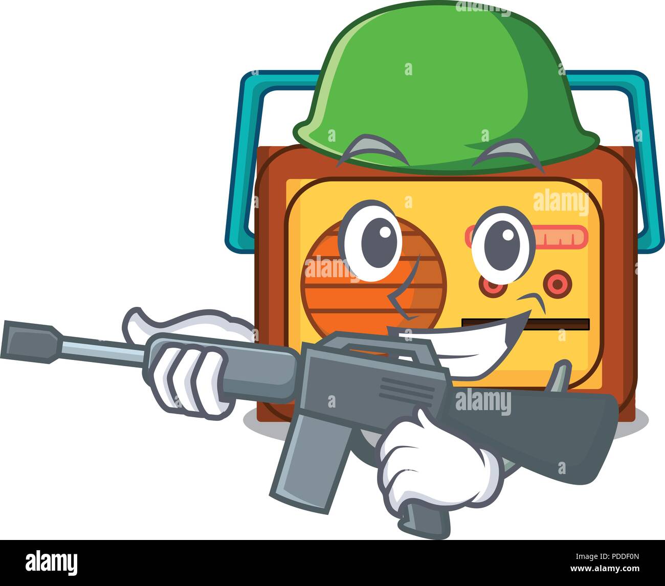 Army radio character cartoon style Stock Vector Image & Art - Alamy