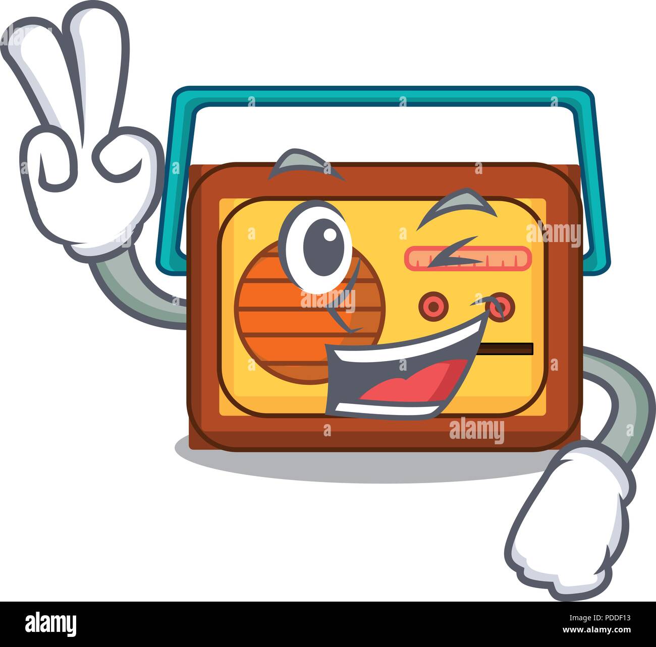 Two finger radio character cartoon style Stock Vector Image & Art - Alamy