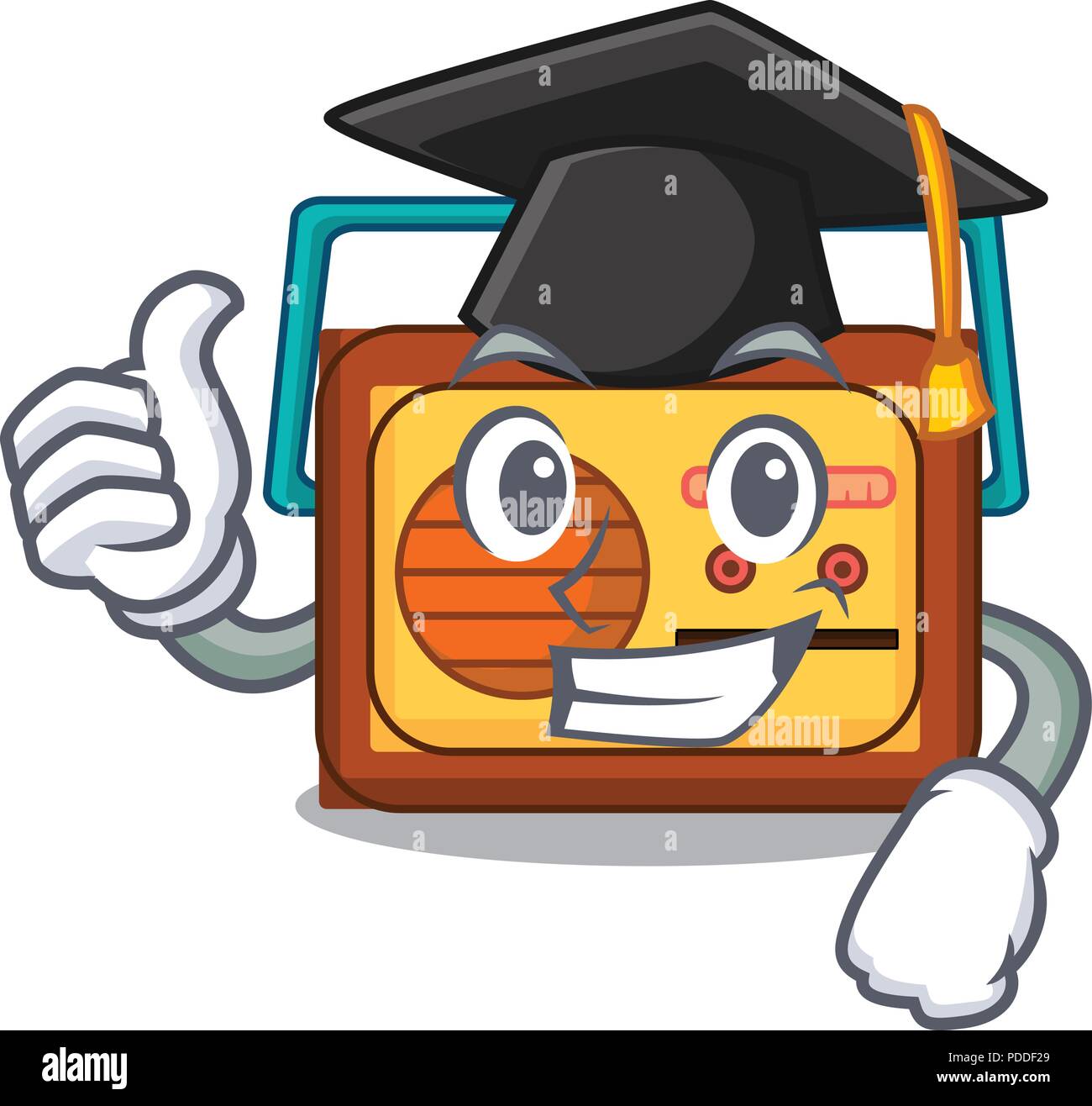 Graduation radio character cartoon style Stock Vector Image & Art - Alamy
