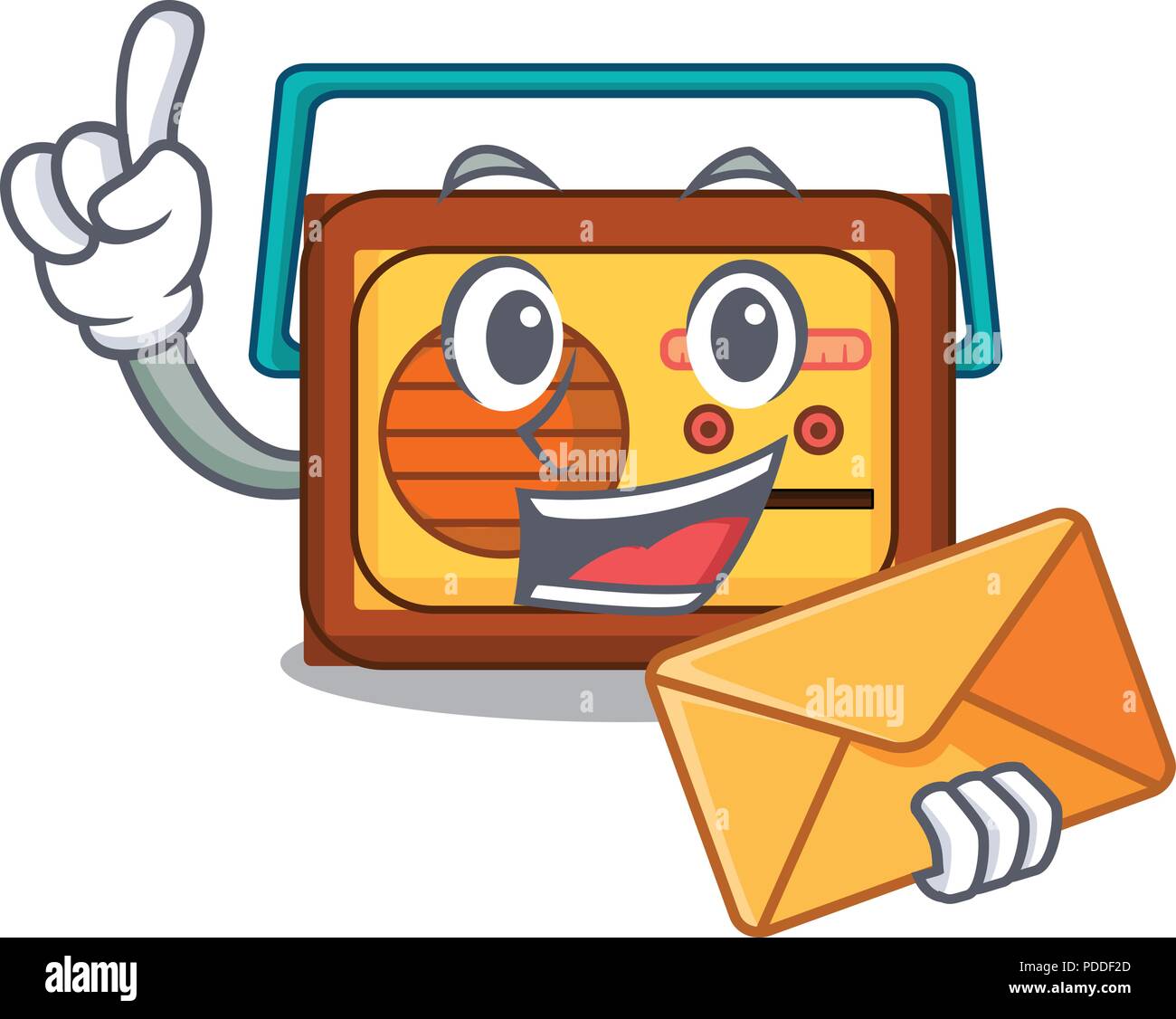 With envelope radio character cartoon style Stock Vector Image & Art ...