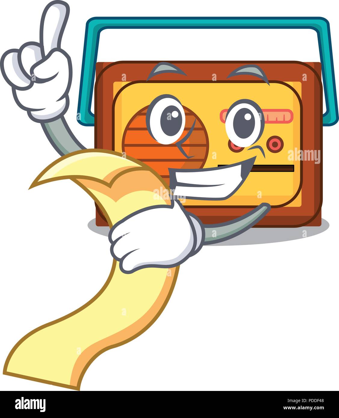 With menu radio mascot cartoon style Stock Vector Image & Art - Alamy