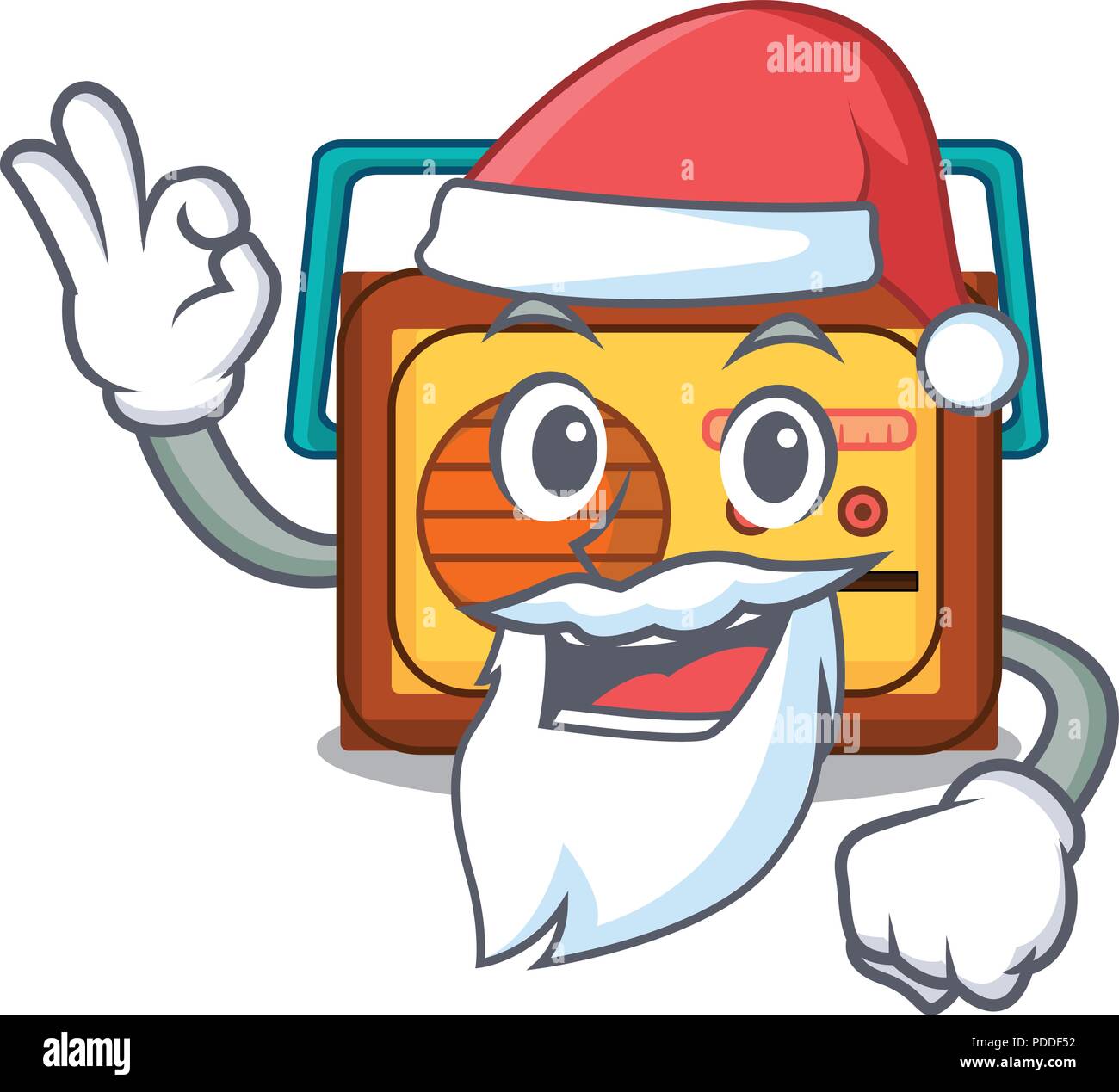 Santa radio mascot cartoon style Stock Vector Image & Art - Alamy